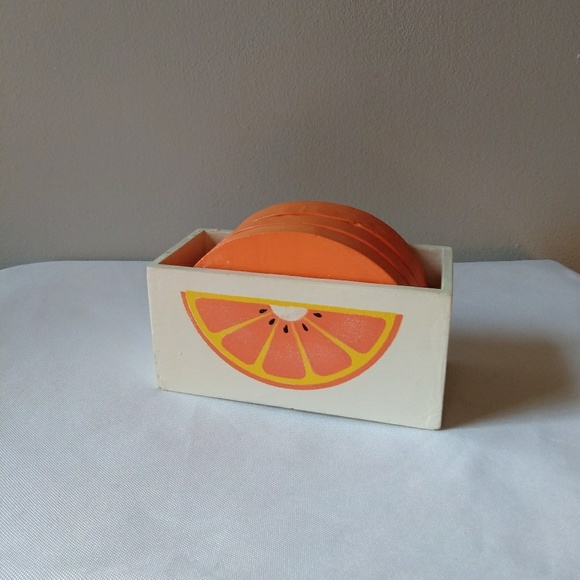 Vintage | Accents | Orange Slice Coaster Set Of Four | Poshmark